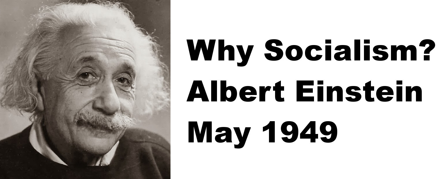 Albert Einstein: Why Socialism? - Vänsterpartiet Knivsta ...